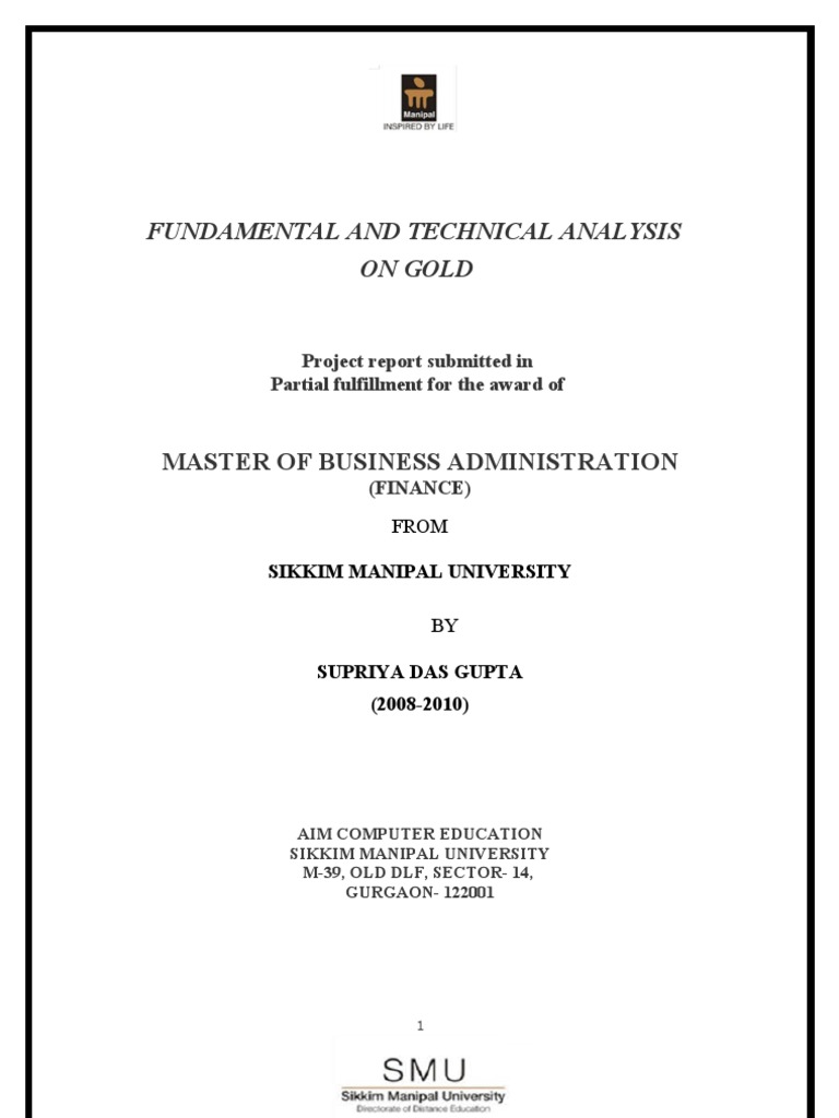Gold Project | PDF | Moving Average | Diversification (Finance)