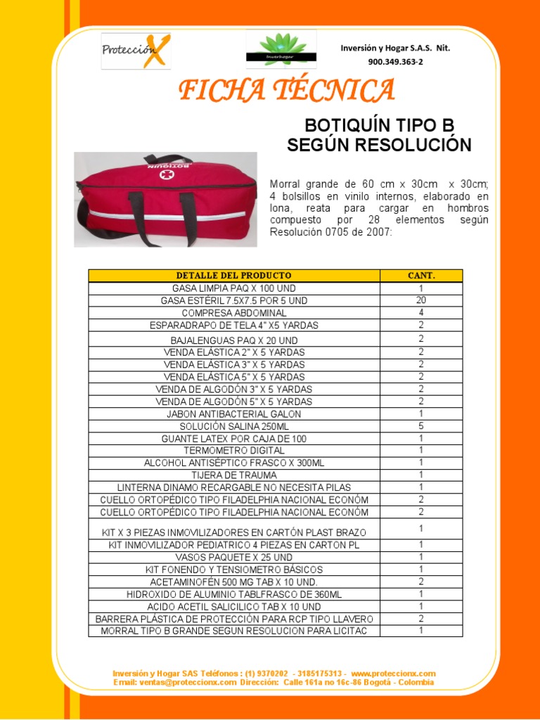 Contenido del Botiquín Tipo B | PDF | Medicina