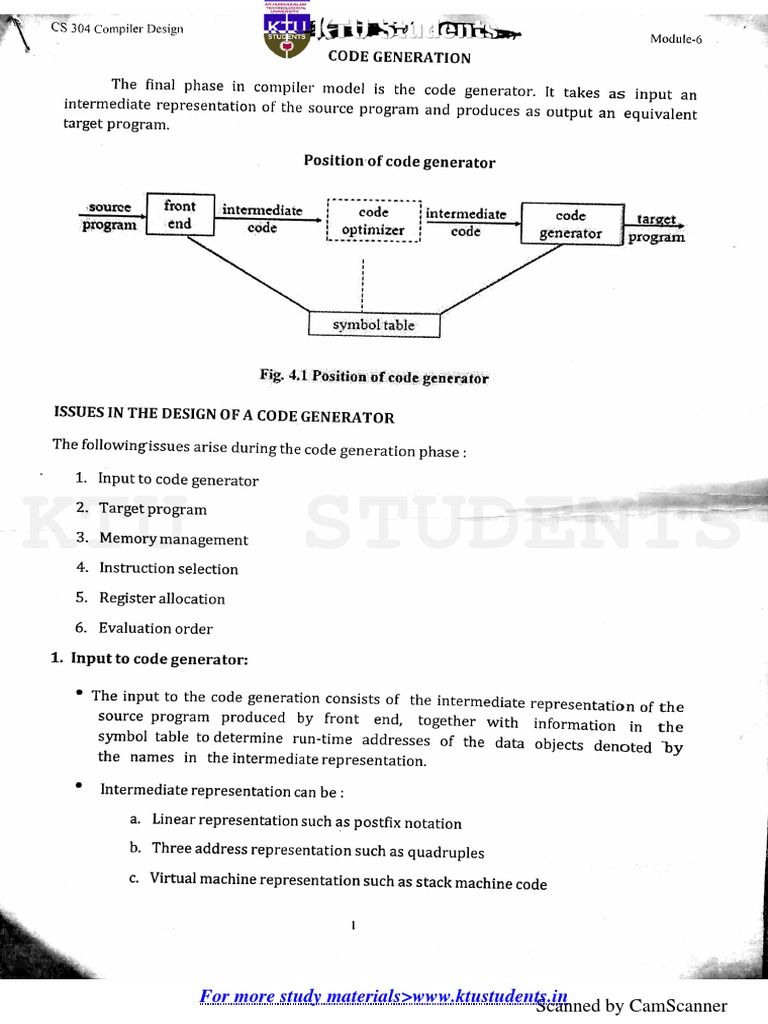 M6-Cs304-Compiler Design | PDF