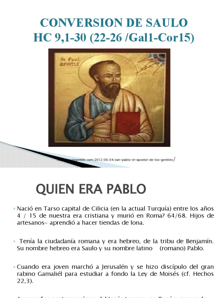 Conversion S Pablo | PDF | Pablo el apóstol | Jesús