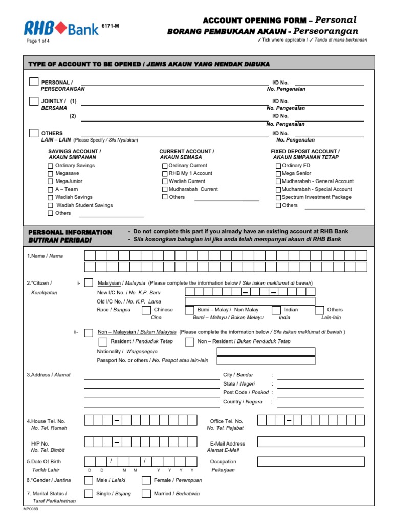 RHB-Reflex Application Form | PDF