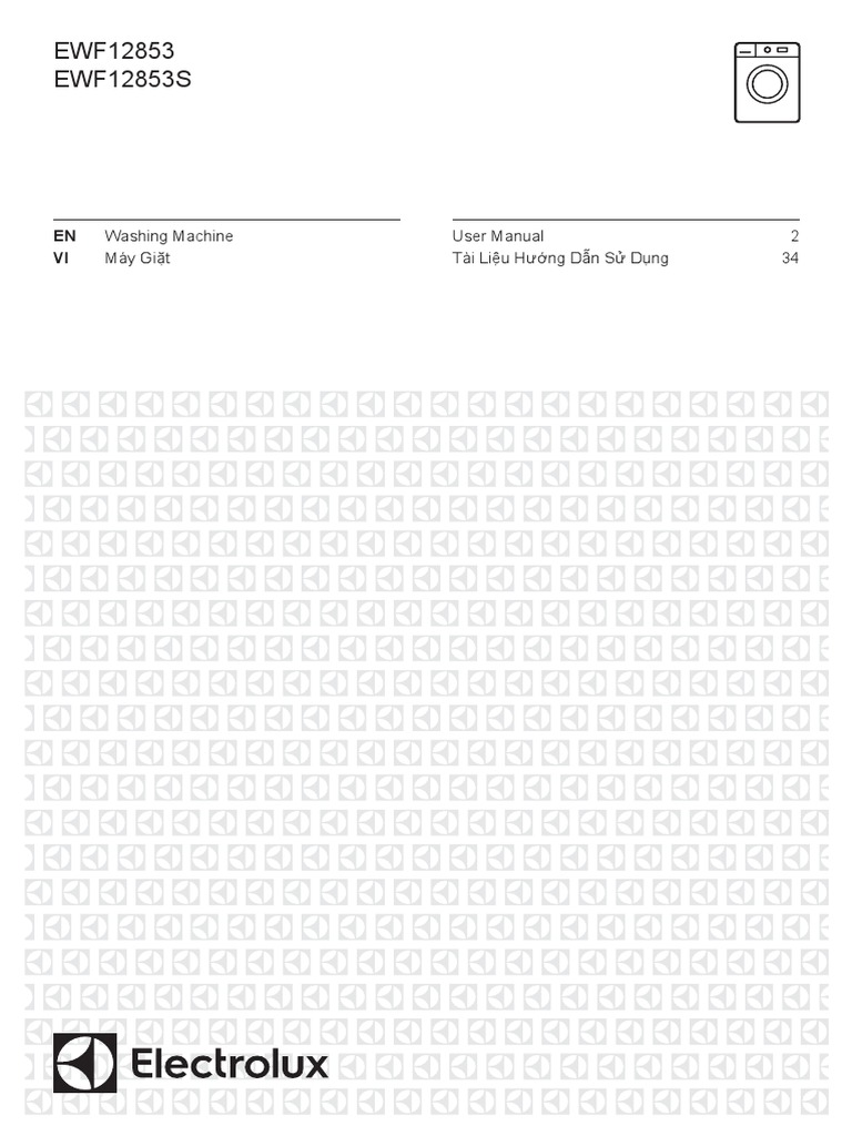 Ewf12853 User Manual en SG | PDF | Washing Machine | Laundry