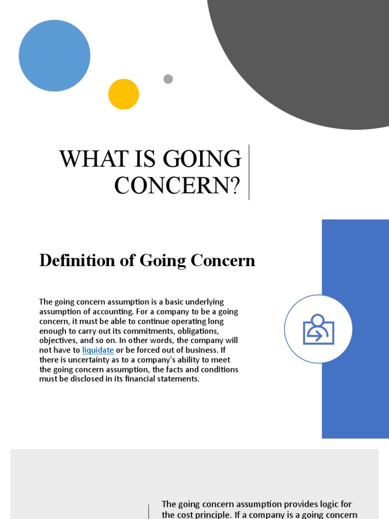 Understanding the Going Concern Concept | PDF | Career & Growth | Business