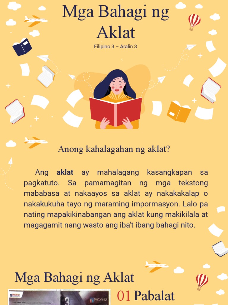 Fil3-Aralin3-Bahagi NG Aklat | PDF