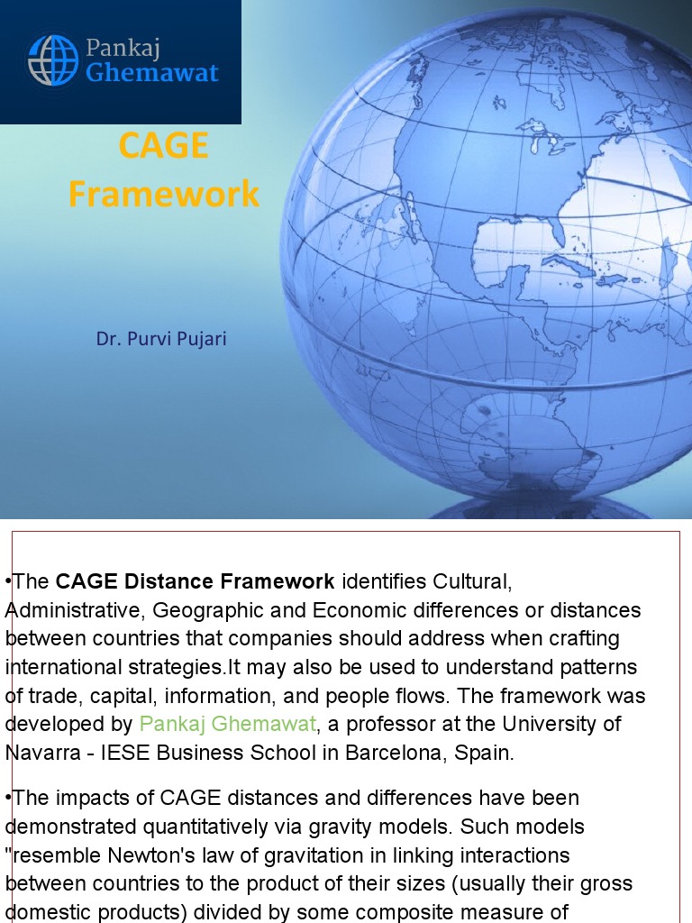 CAGE Framework (Unit 3) | PDF | Market (Economics) | Policy