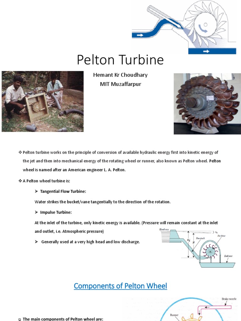 Pelton Wheel Turbine Overview | PDF | Turbine | Jet Engine