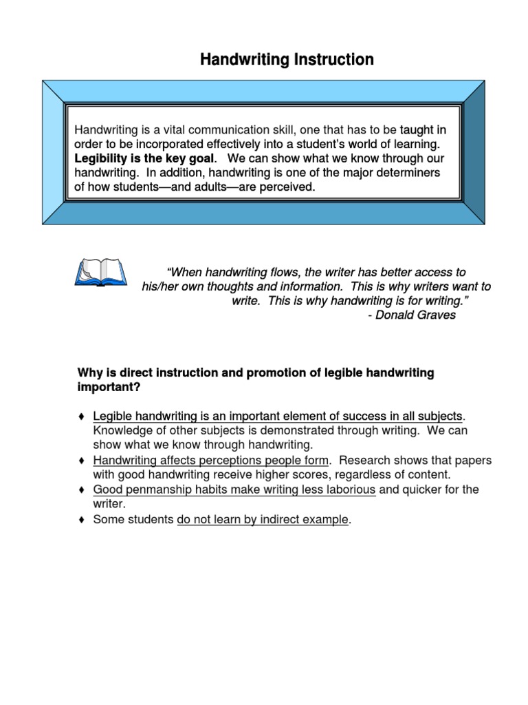 Effective Handwriting Instruction Guide | PDF | Handedness | Learning ...