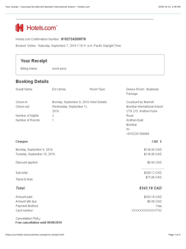 Ed Sept 9 - Courtyard by Marriott Mumbai International Airport | PDF ...