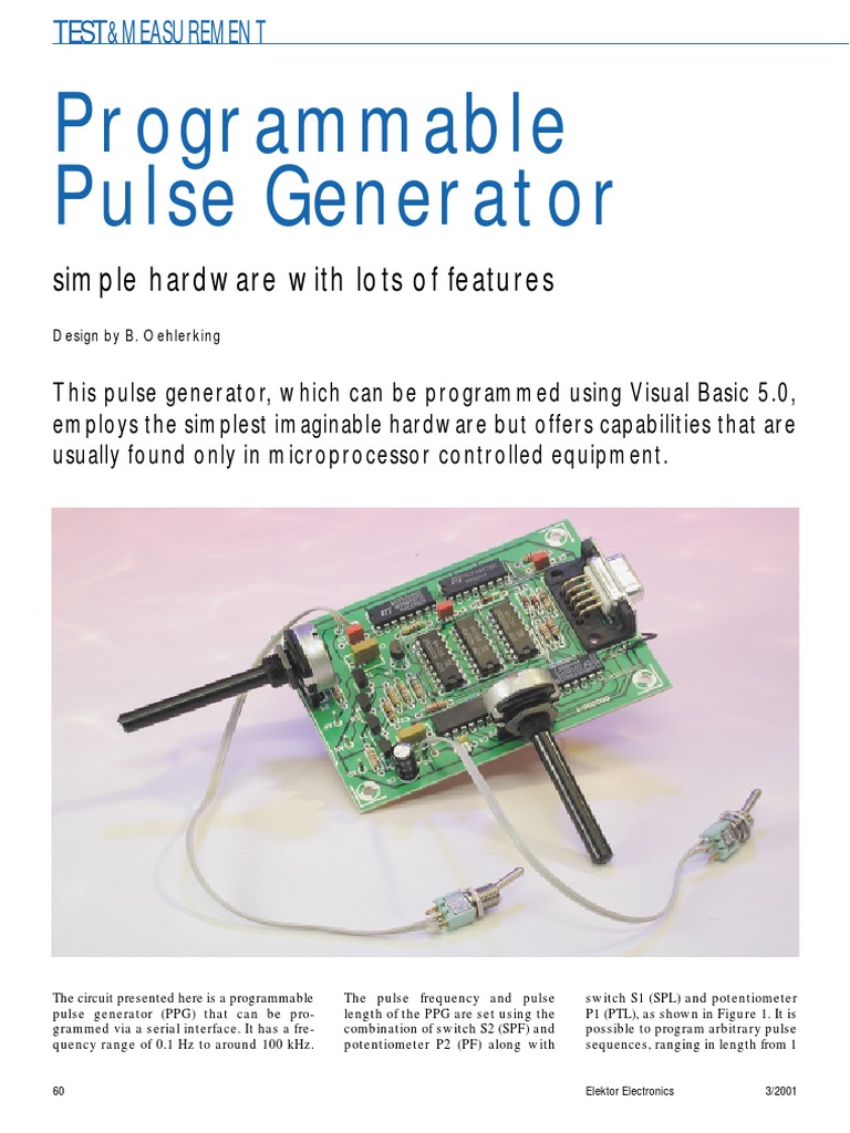Programmable Pulse Generator | PDF | Electronic Circuits | Digital ...