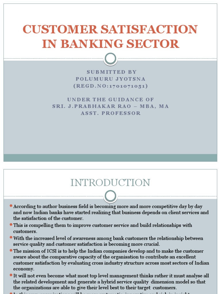 Assessing Customer Satisfaction in the Banking Sector Through an ...