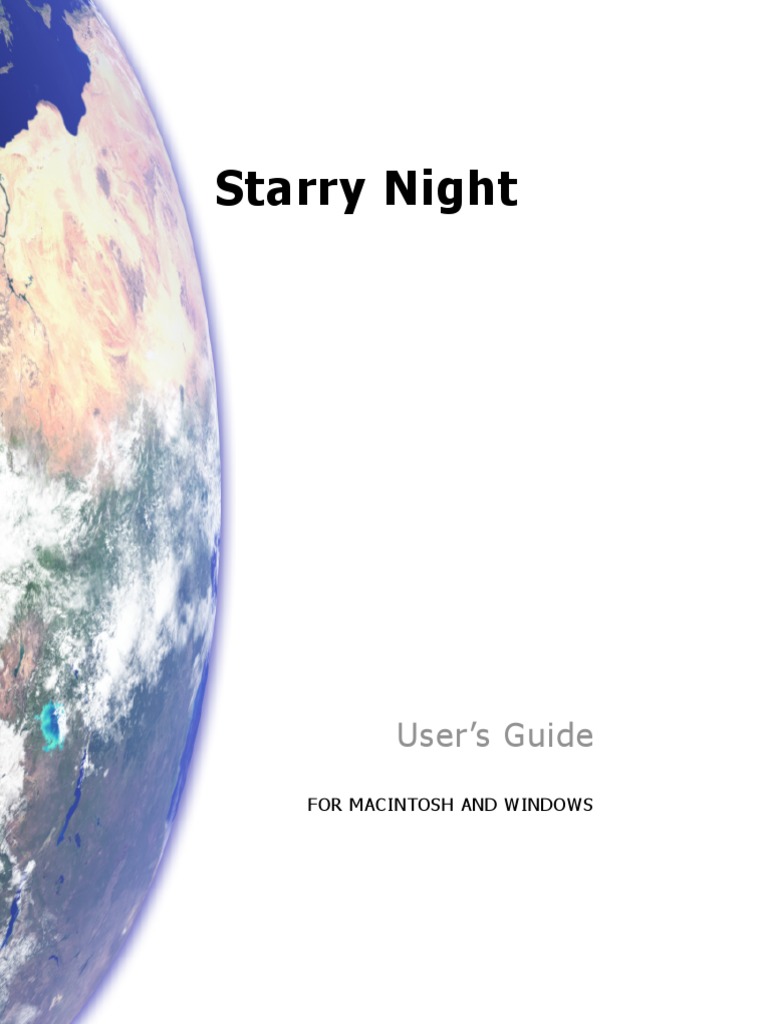 Starry Night Manual PDF | PDF | Dvd | Computer File