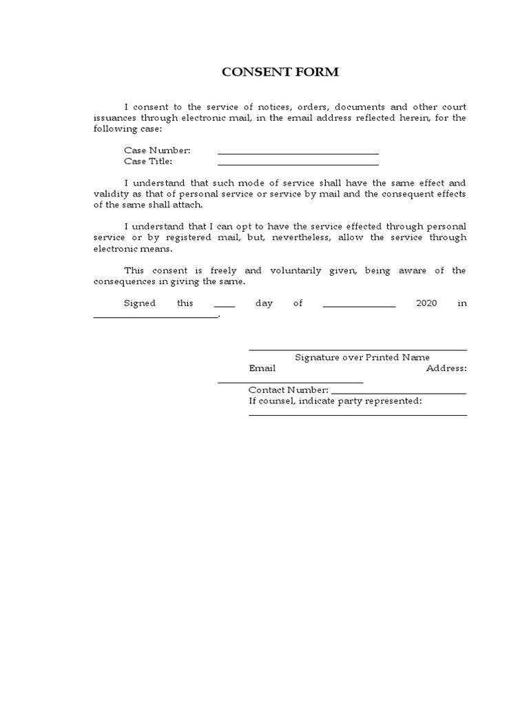 Consent Form | PDF