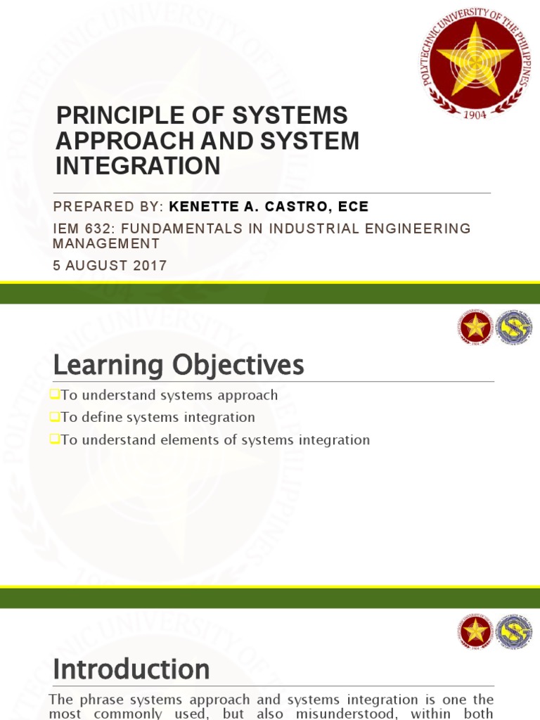Systems Approach & Integration Explained | PDF | System | Systems Theory