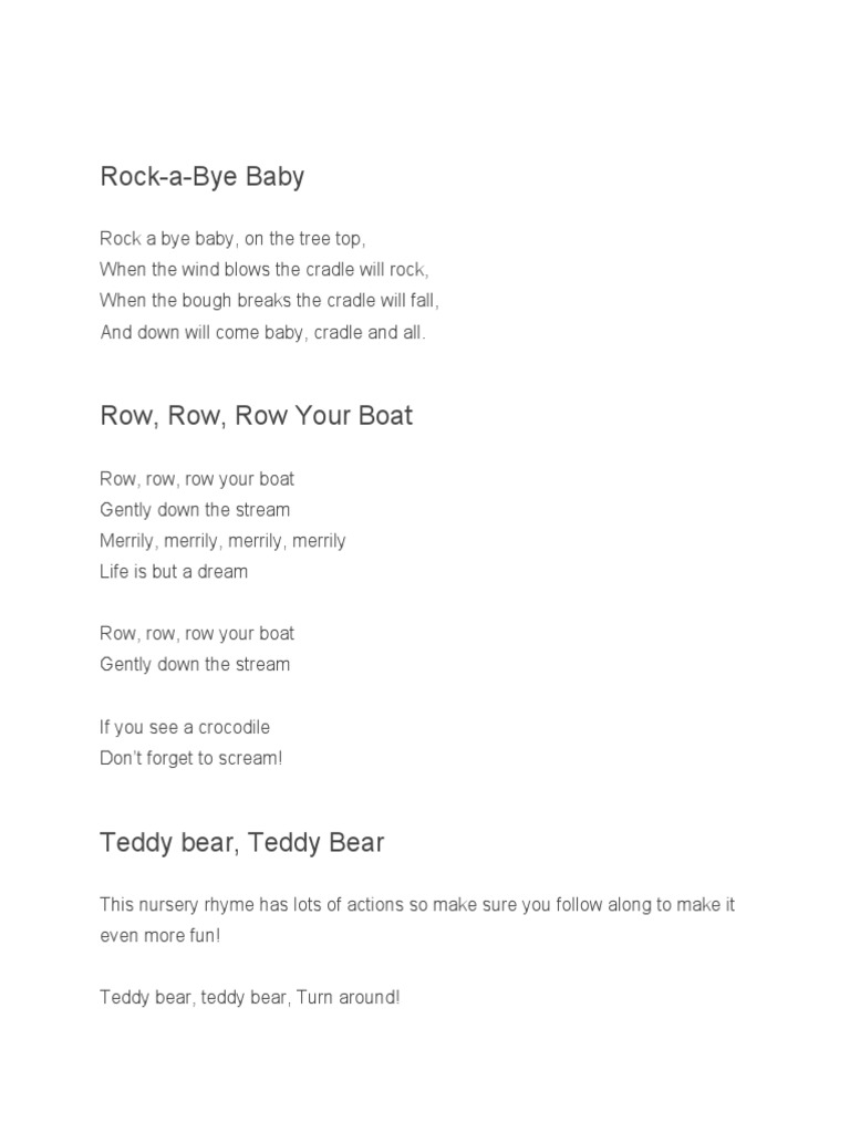 Rock-a-Bye Baby | PDF
