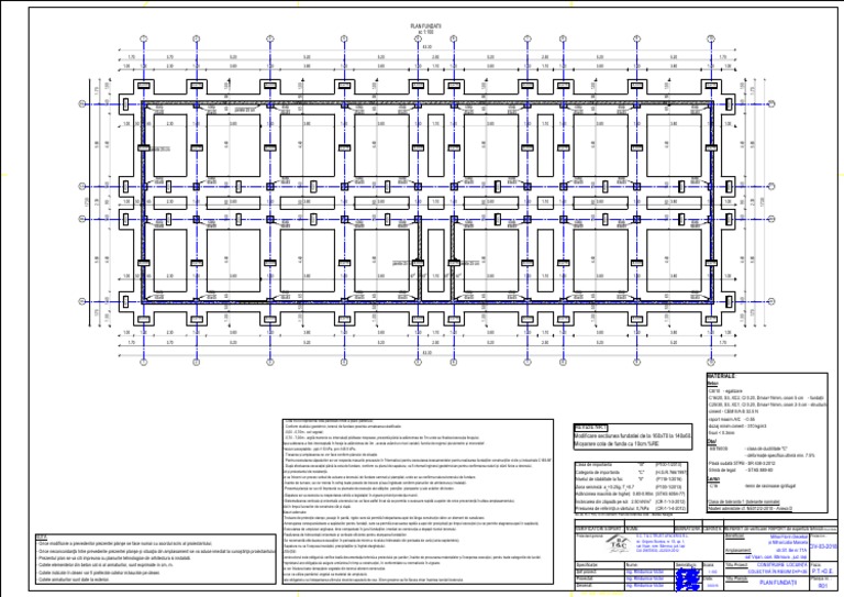 Plan Fundatii SC 1:100: Materiale | PDF
