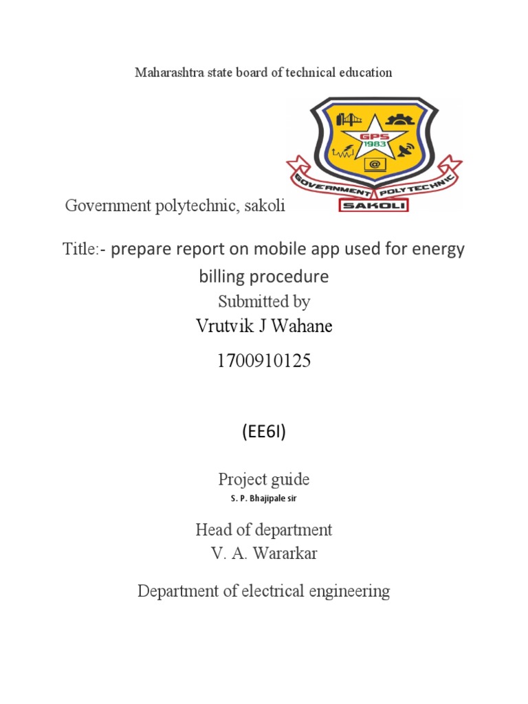 Prepare Report On Mobile App Used For Energy Billing Procedure | PDF | Android (Operating System ...
