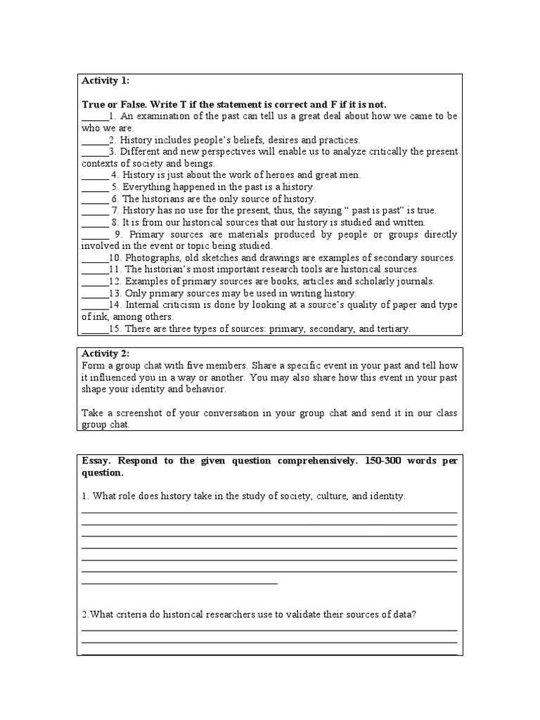 Module 1 Activity | PDF | Primary Sources | Historian