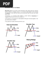 Chart Patterns Cheat Sheet: Reversal Patterns Continuation Patterns | PDF