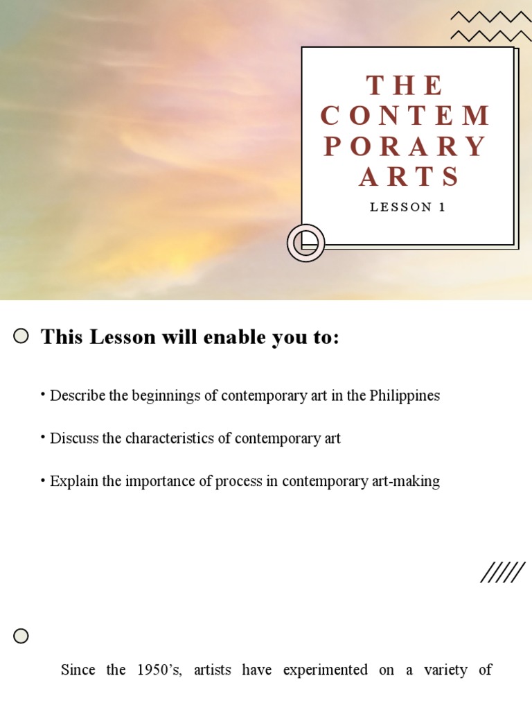 THE Contem Porary Arts: Lesson 1 | PDF | Abstract Art | Modern Art