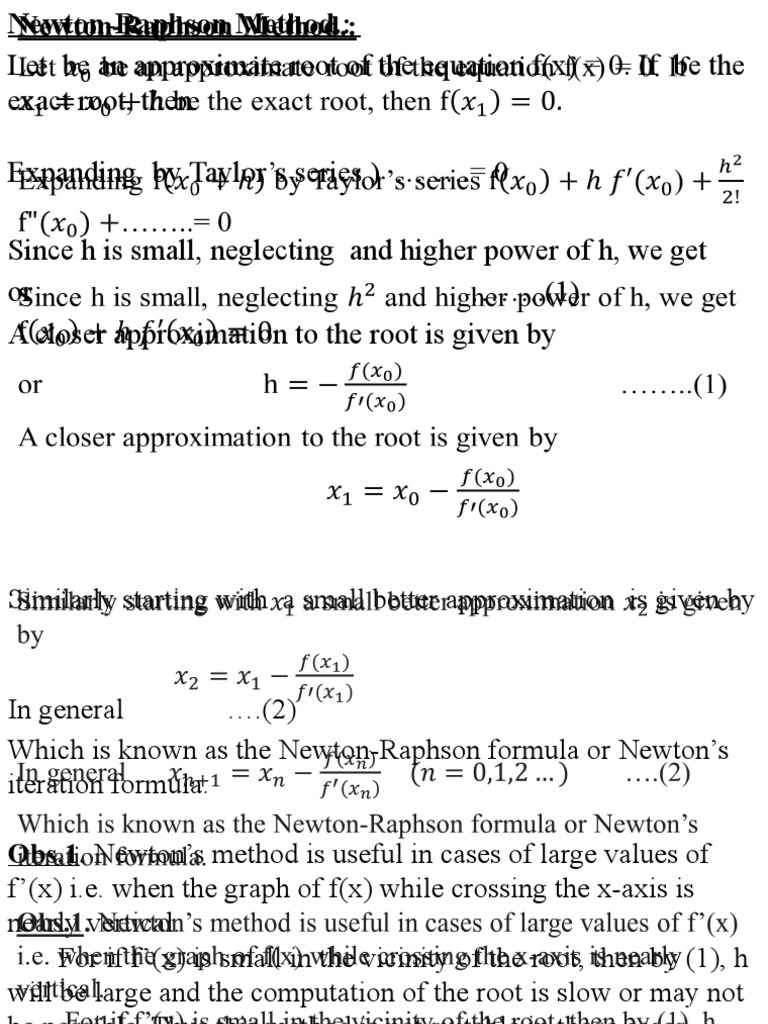 Newton - Raphson Method | PDF | Numerical Analysis | Geometry