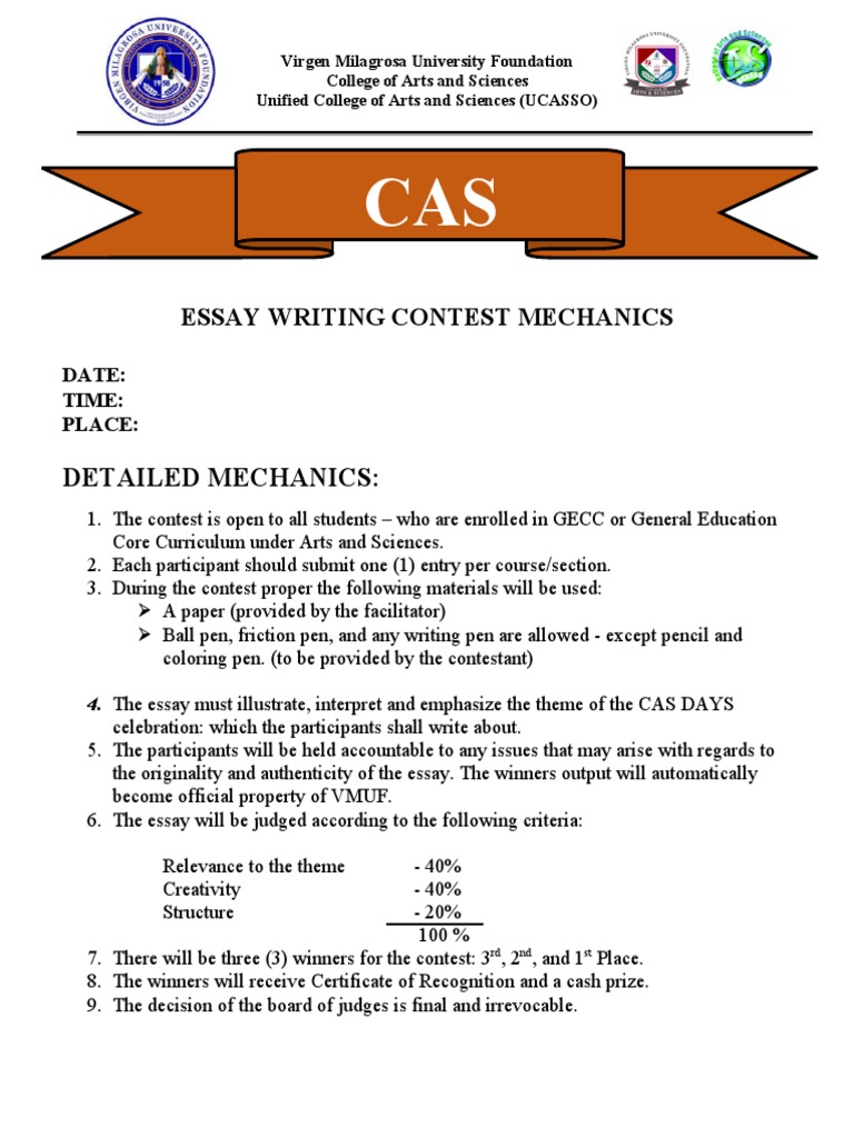 Mechanics For Essay Competition | PDF