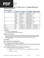5.2.7 Packet Tracer - Configure and Modify Standard IPv4 ACLs | PDF | Internet Protocols | Ip ...
