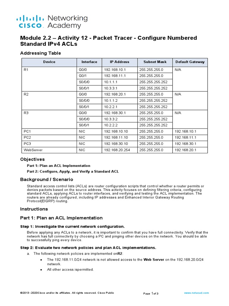 Workshop Guide - Activity 12 | PDF | Router (Computing) | Network Protocols