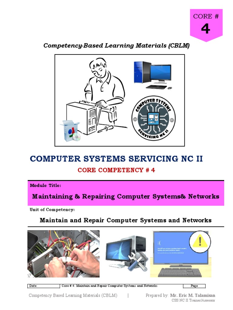 CORE 4 MAINTAIN & REPAIR COMPUTER SYSTEMS & NETWORK (26pgs) | PDF ...