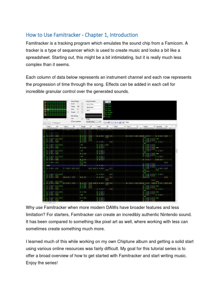 How To Use Famitracker | PDF | Pitch (Music) | Drum