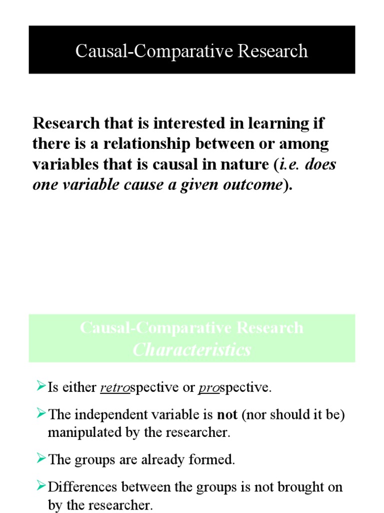 Causal Comparative Research | PDF