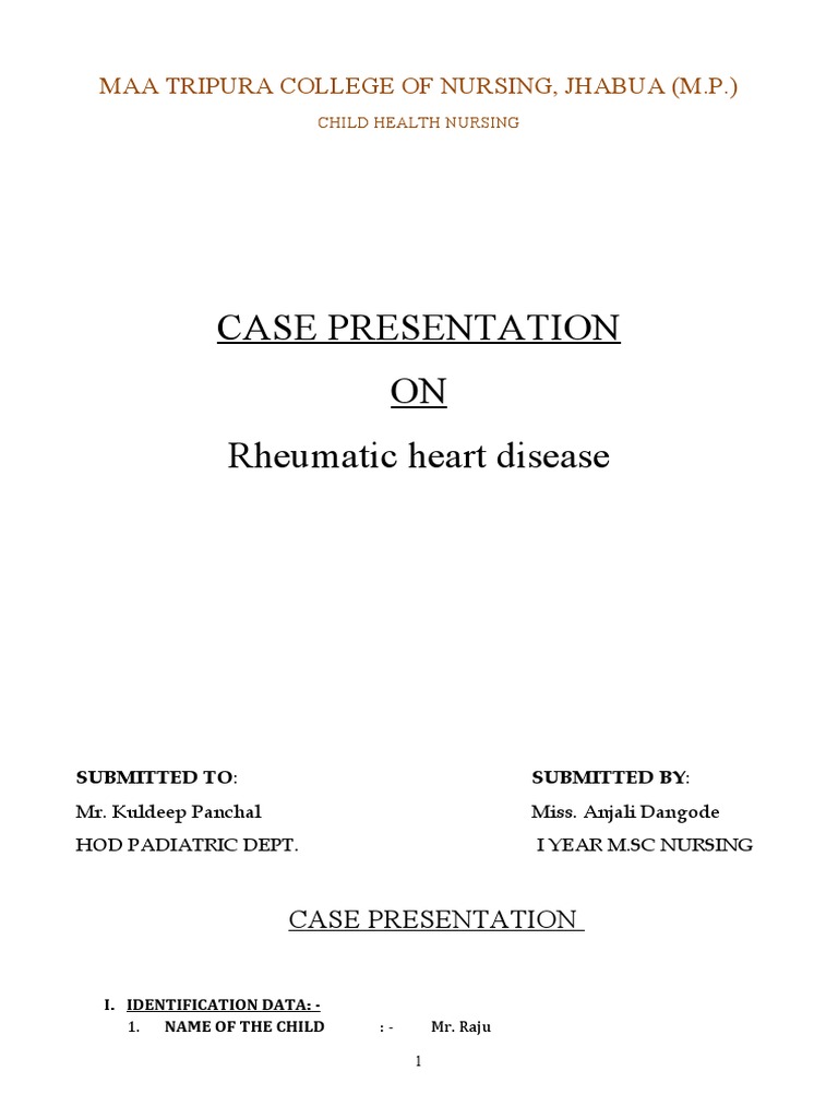 02 Case Presentation On Rheumatic Heart Disease | PDF | Heart Valve | Heart