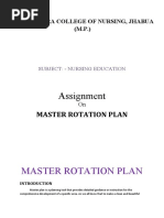 Rotation Plan | PDF | Nursing | Students