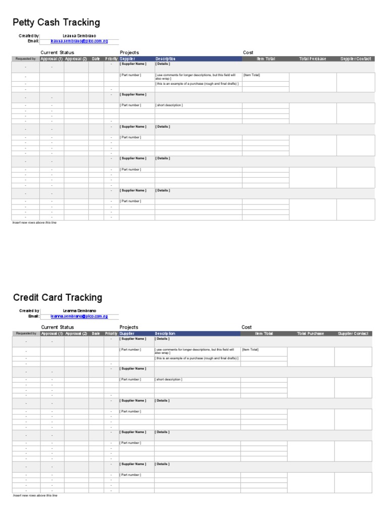 Credit Card Tracking Sheet | Download Free PDF | Business