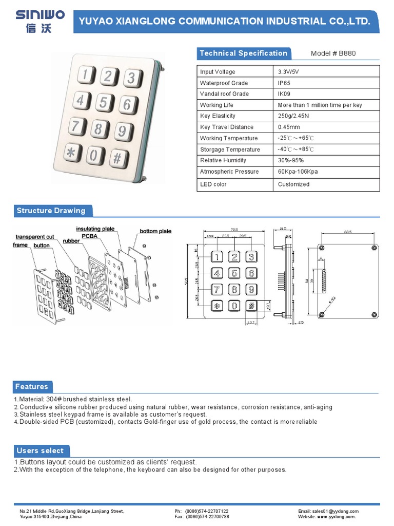 Teclado Matricial 4X3 Keypad PDF | PDF | Stainless Steel | Computer ...