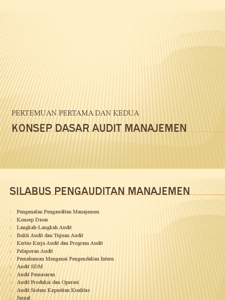 Konsep Dasar Audit | PDF | Bisnis