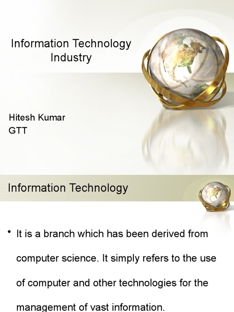 The Indian Information Technology Industry: An Overview of its Genesis ...