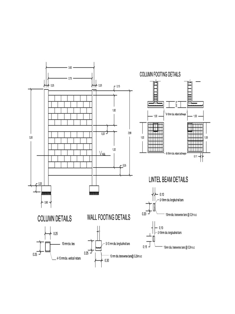 Perimeter Fence PDF | PDF | Structural Engineering | Reinforced Concrete