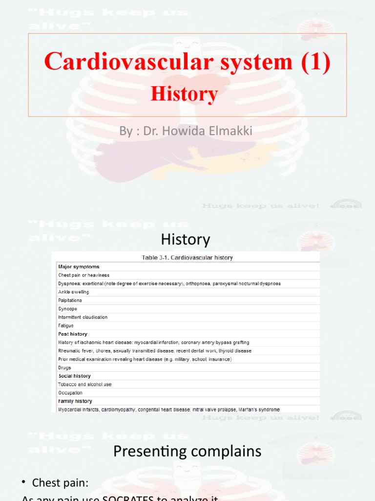 Cardiovascular System (1) : History | PDF | Heart | Coronary Artery Disease