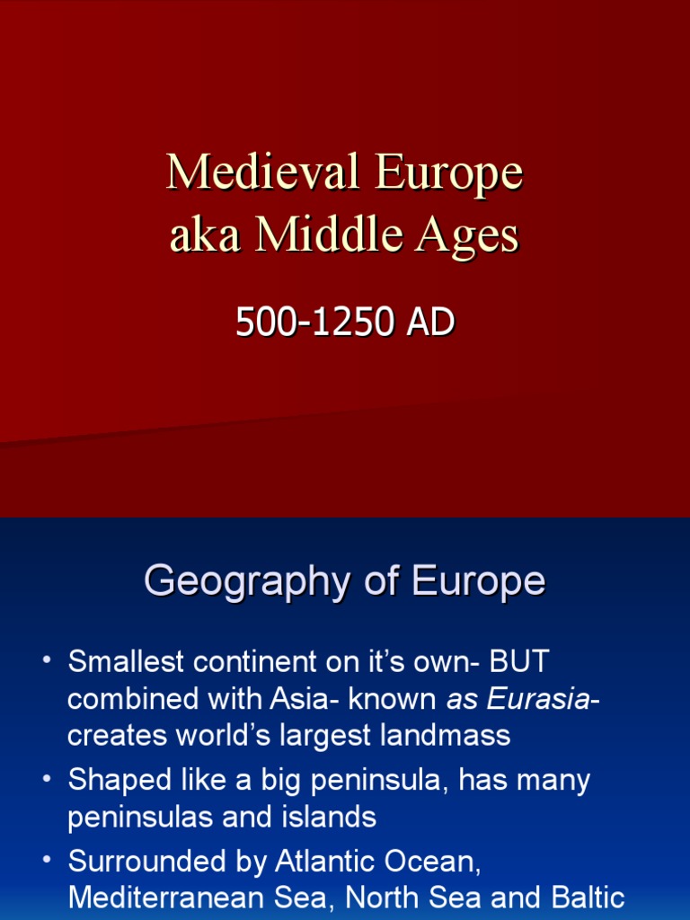 Medieval Europe Aka Middle Ages | PDF | Crusades | Pope
