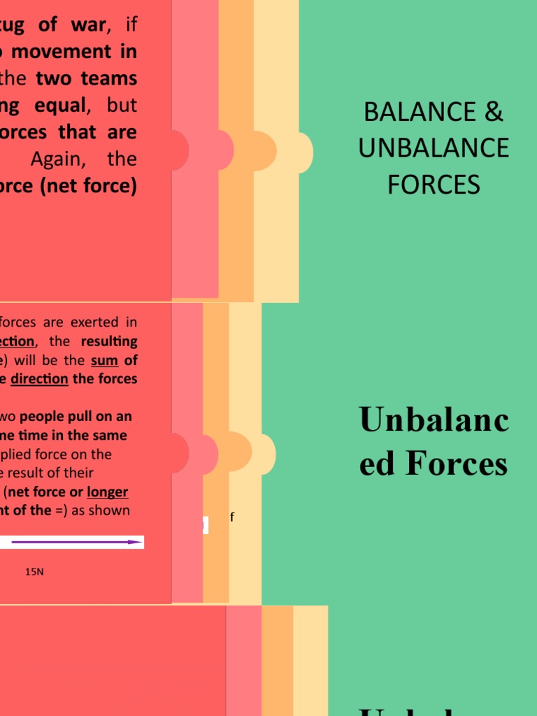 Balance & Unbalanced Force | PDF | Force | Motion (Physics)