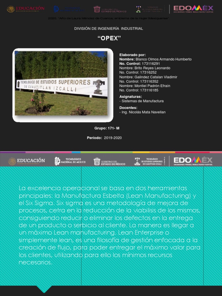 OPEX | PDF | Lean Manufacturing | Business