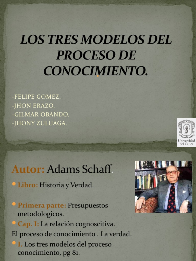 Los Tres Modelos Del Proceso de Conocimiento | PDF