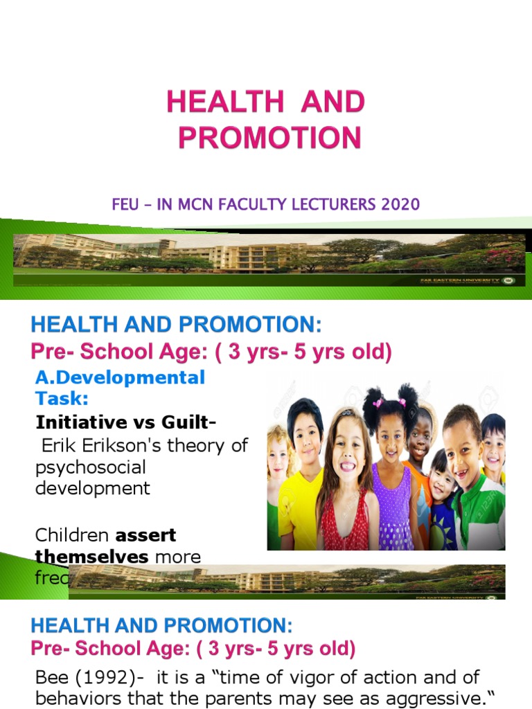 Health Promotion for Preschoolers | PDF | Adolescence | Mental Health
