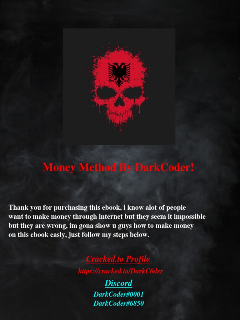 Money Method by Darkcoder!: Cracked - To Profile | PDF | Cyberspace | Internet
