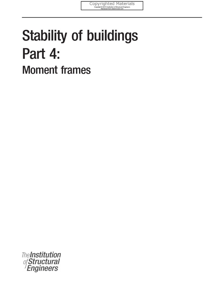 Moment Frames in Single-Storey Structures | PDF | Buckling | Stress ...
