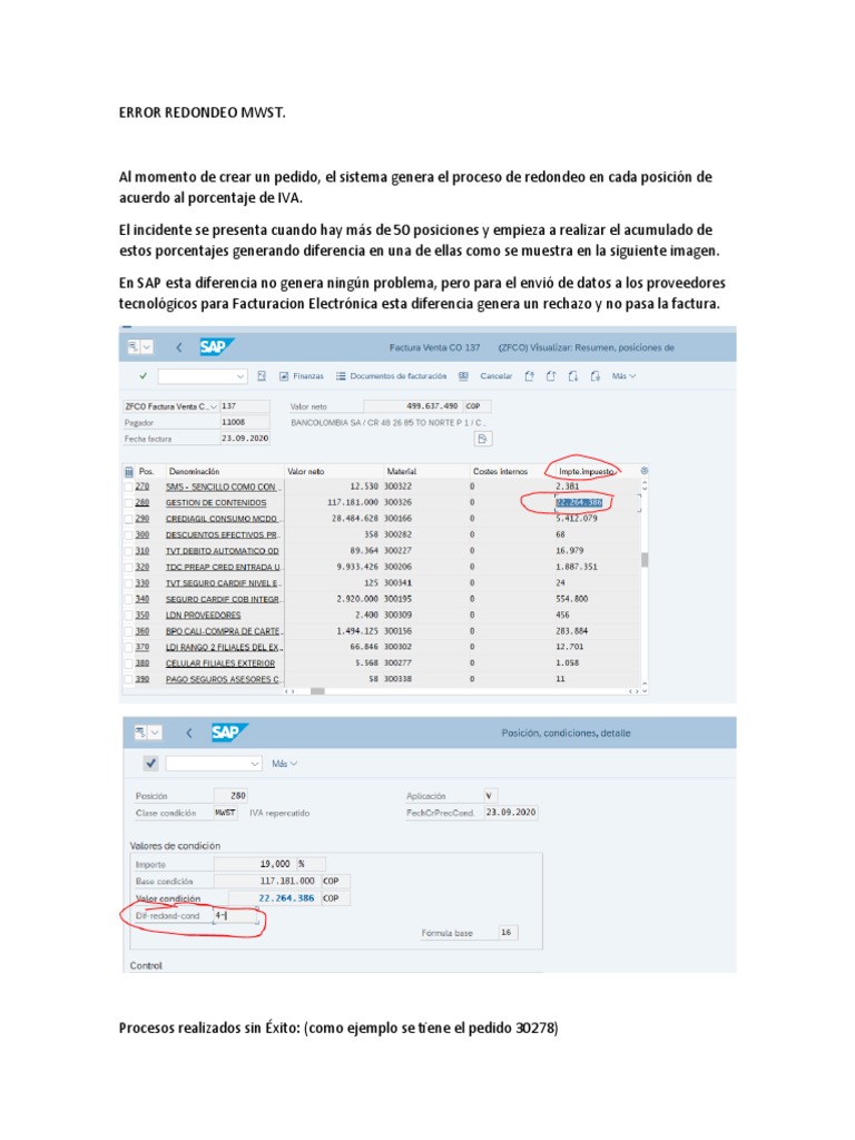 Error Redondeo MWST | PDF