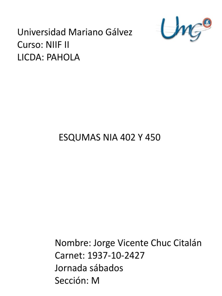 Esquema Nia 402 - 450 | PDF | Auditoría | Contralor