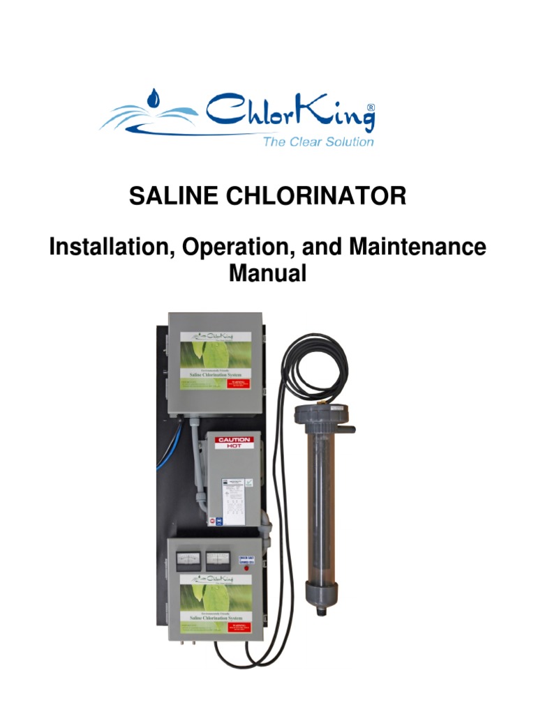 Commercial Pool Chlorinator Guide | PDF | Plumbing | Drill