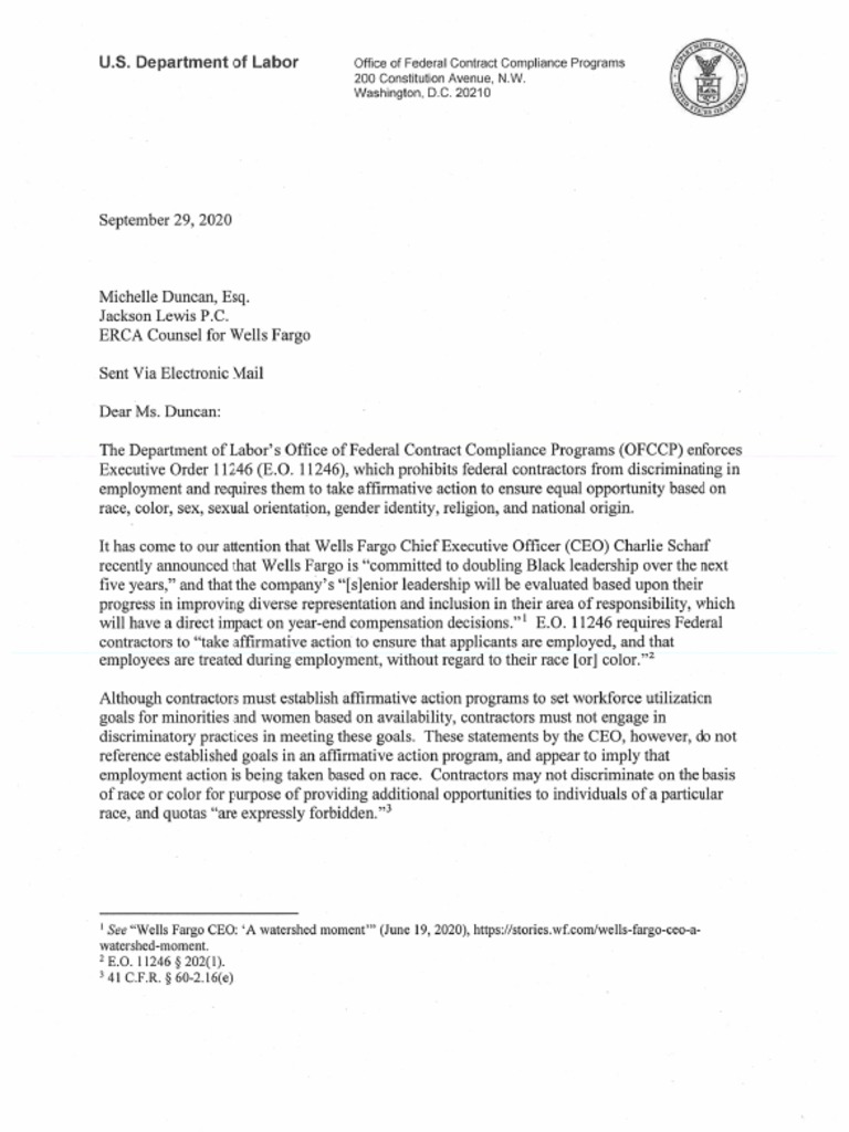 Wells Fargo Letter | PDF