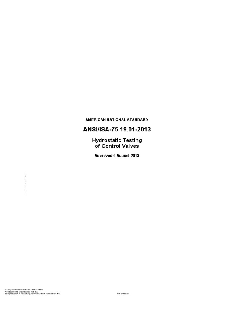Ansi Isa-75.19.01-2013 | PDF | Steel | Valve